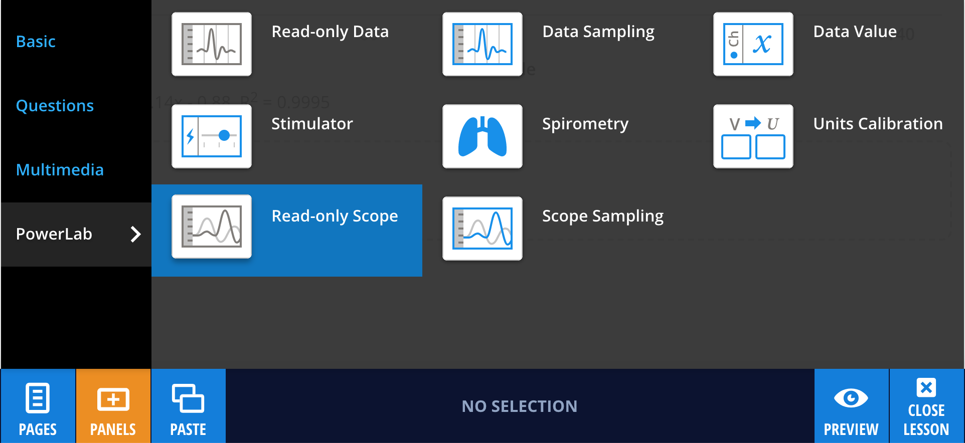 Creating Lt Read-only Scope Panels | ADInstruments